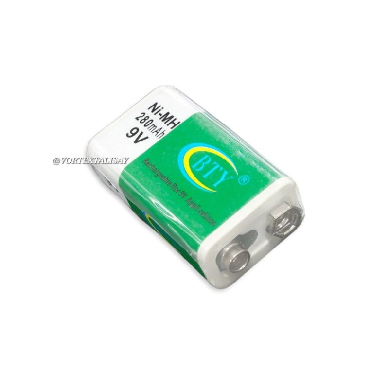 9v RECHARGEABLE BATTERY / 9V RECHARGEABLE Ni-MH BATTERY 280mAh | Shopee ...