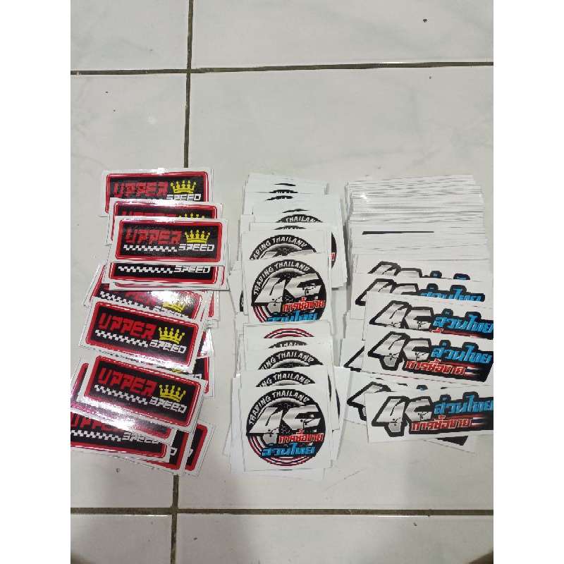 4c Thaiparts + Upperspeed Sticker Waterproof made in Thailand 1oc each ...