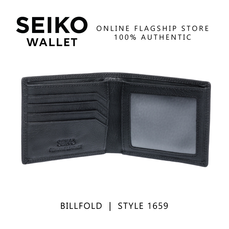 Seiko Wallet Genuine Leather Billfold (With RFID Blocker, Leather ...