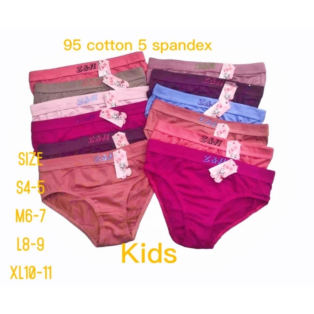 Z&H PANTY FOR KIDS COTTON - PLAIN INSIDE GARTER | Shopee Philippines