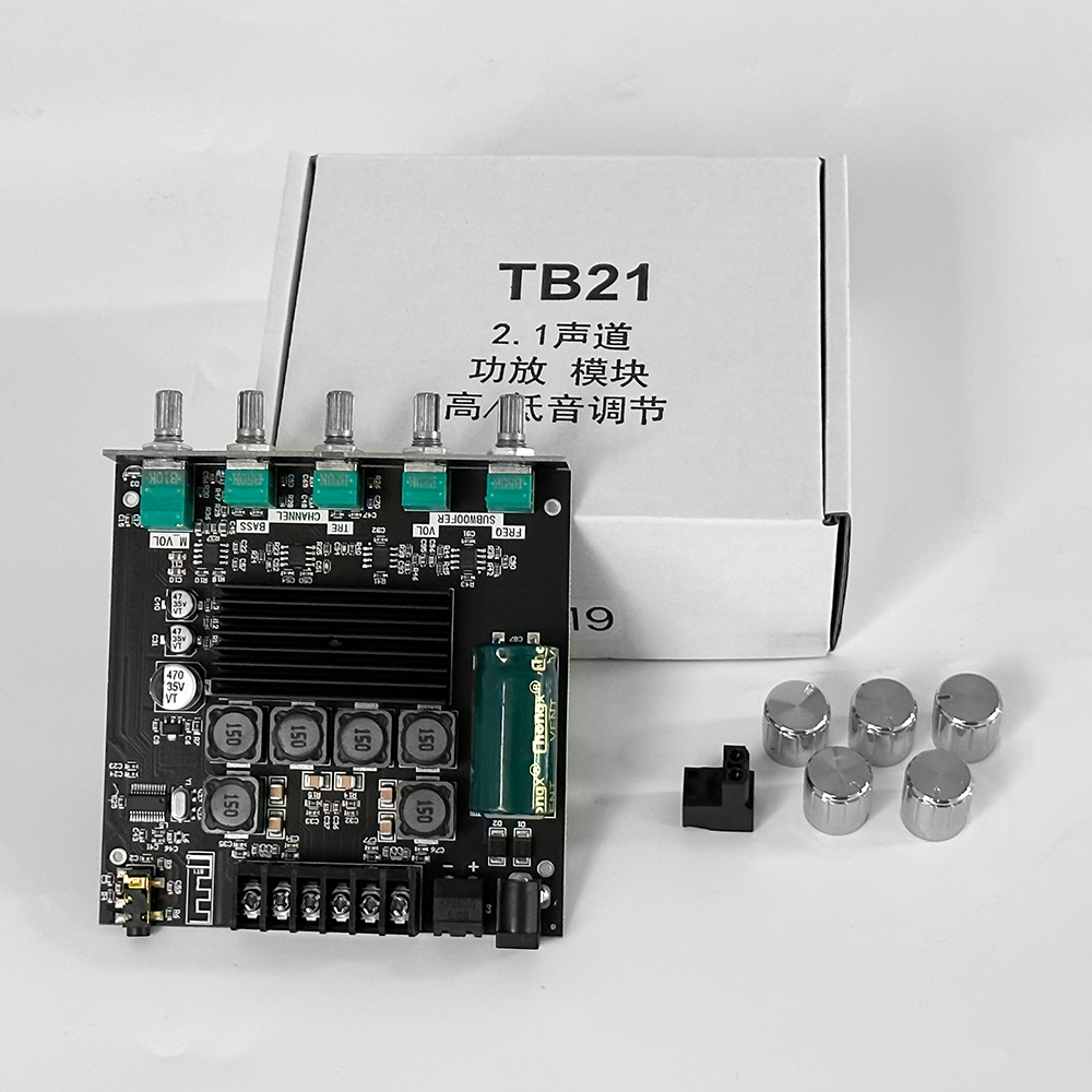 ZK-TB21 TPA3116D2 Bluetooth 5.0 Subwoofer Amplifier Board 50WX2+100W 2.1 Channel Power Audio ...
