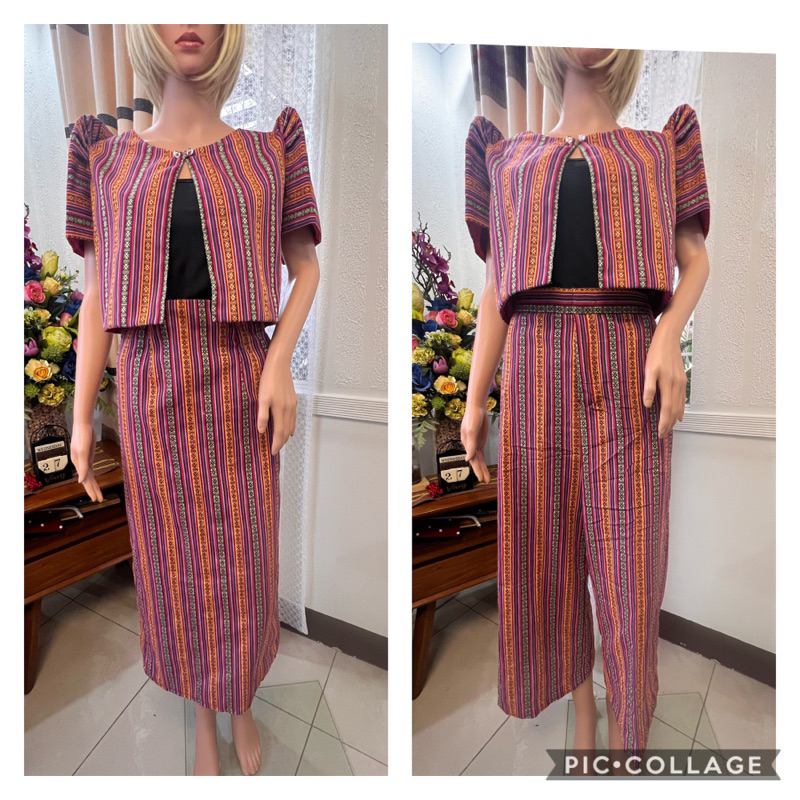 Modern Filipiniana 3-in-1 look Ethnic inspired chaleco Mestiza Sleeve ...