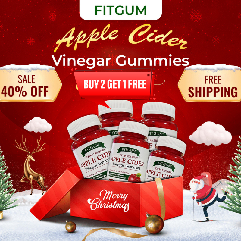 FITGUM Apple Cider Vinegar Gummies Original Weight Control Slimming ...