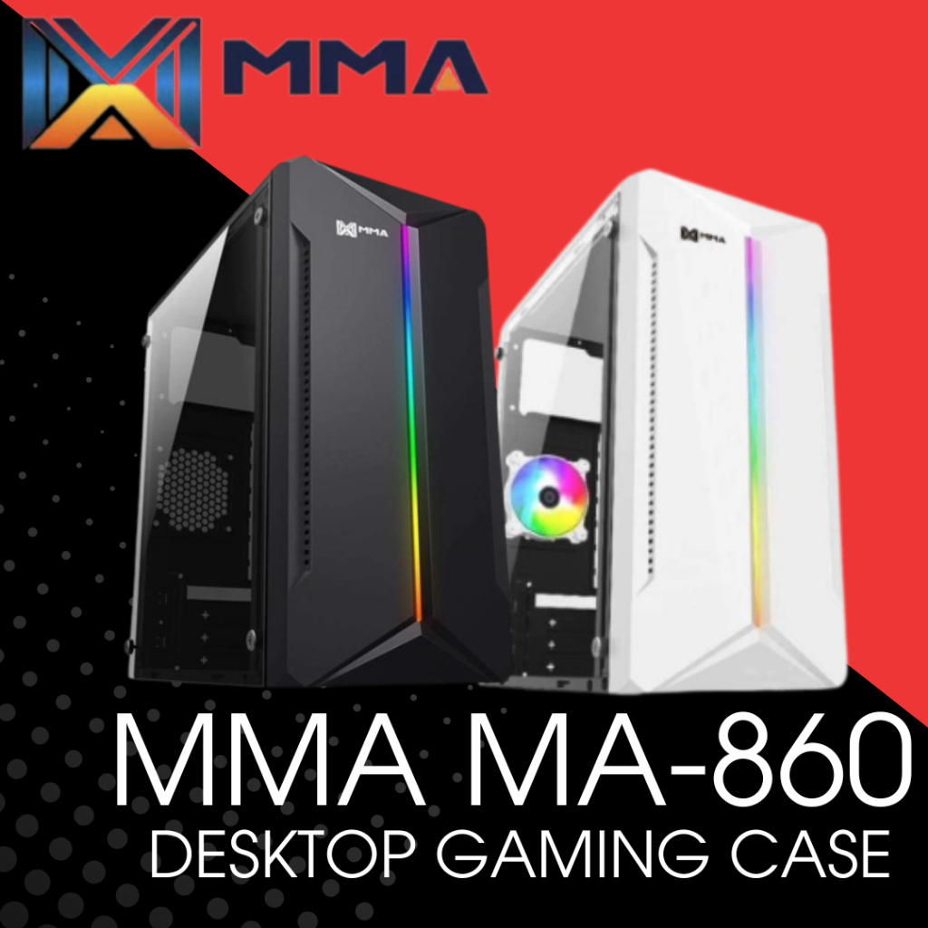 Com Hub PC | MMA MA-860 Matx Mini Tempered Glass Case (NO FAN/PSU ...