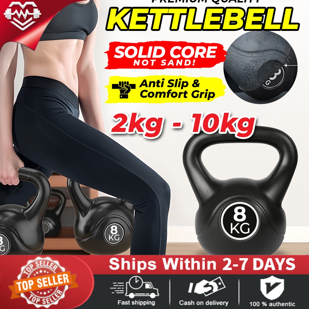 【TOP SALE】Kettlebell 2/4/6/8/10KG Kettlebells PE Coated Dumbbell Home/Gym Workout Equipment ...
