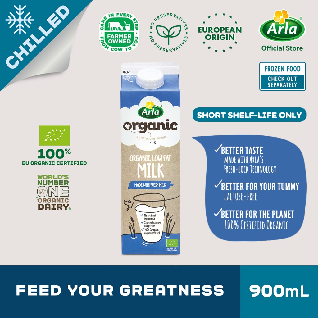 Arla Organic Fresh Low Fat Milk 900ml | Shopee Philippines