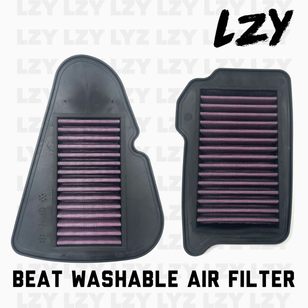 LZY Honda Beat Fi / Beat Carb / Zoomer X Washable Air Filter High Flow ...
