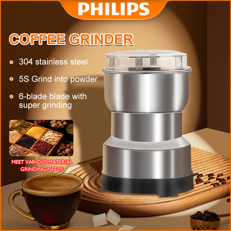 Electric Coffee Grinder 6-Edge Stainless Steel Grinder Grain Breaking ...