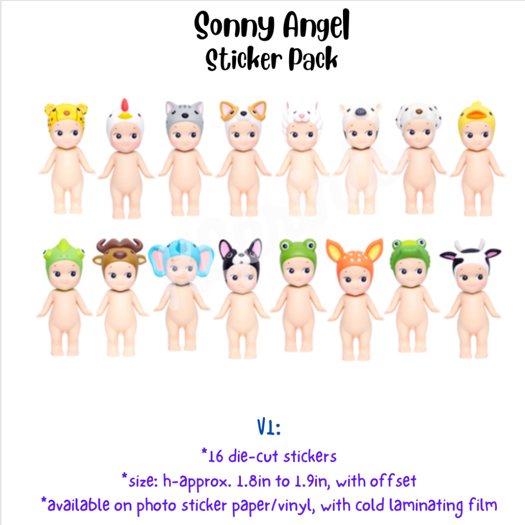 Sonny Angel Sticker Pack Cute Deco Aesthetic Fanmade | Shopee Philippines