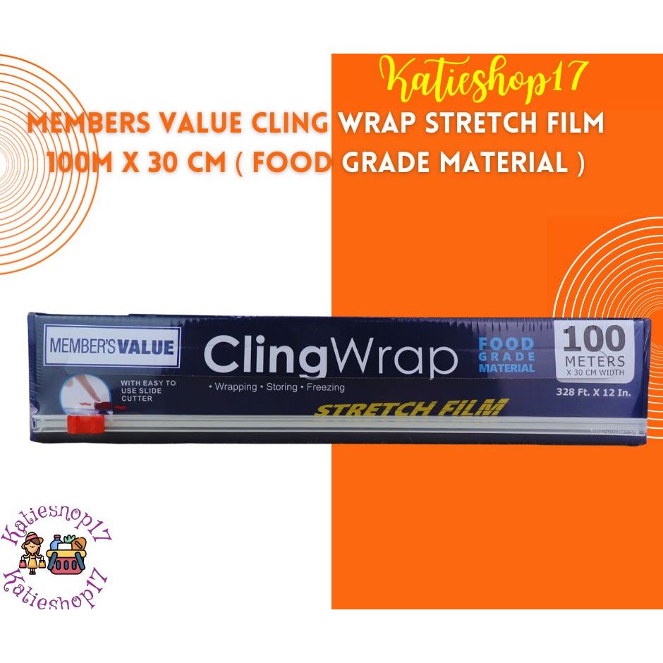 Members Value Cling Wrap Stretch Film 100m x 30 cm ( Food Grade ...