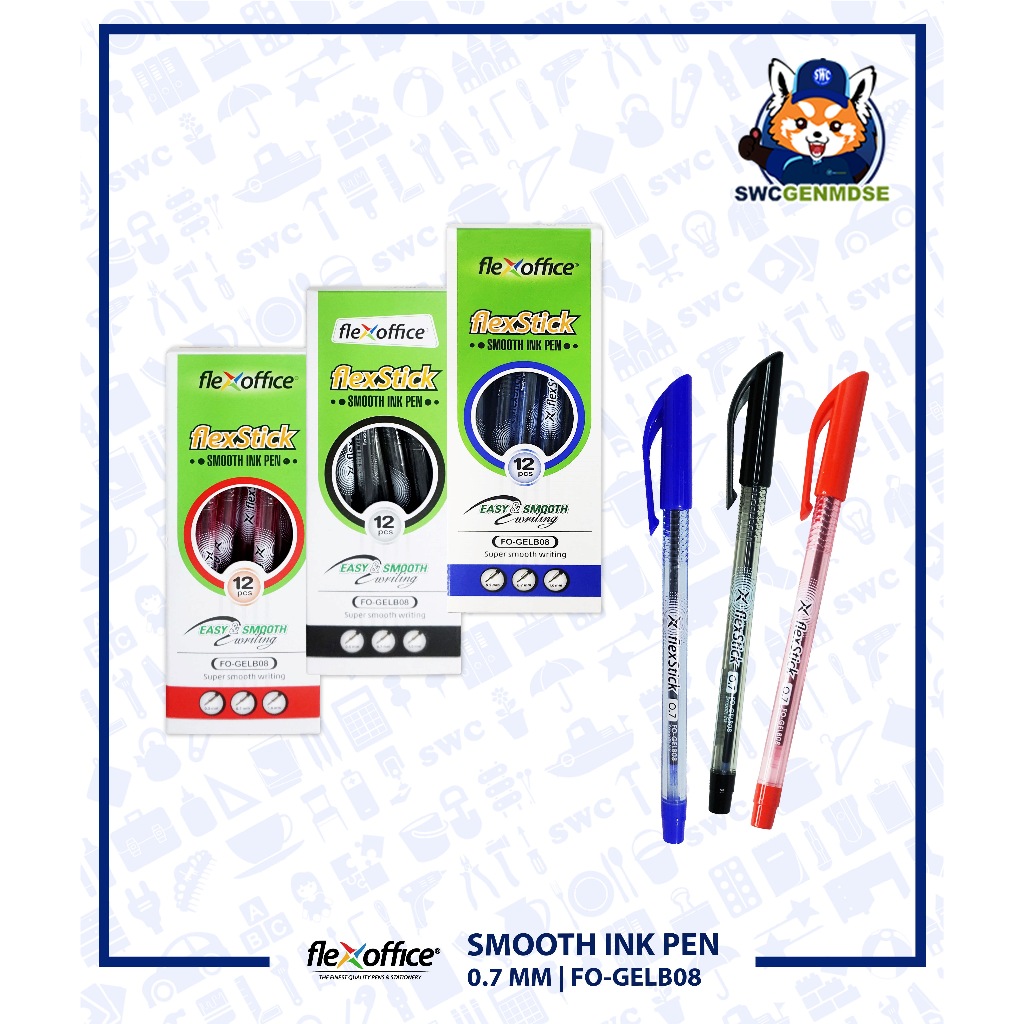 FlexOffice Smooth Ink Pen | FlexStick | FO-GELB08 | 12 PCS | Shopee ...