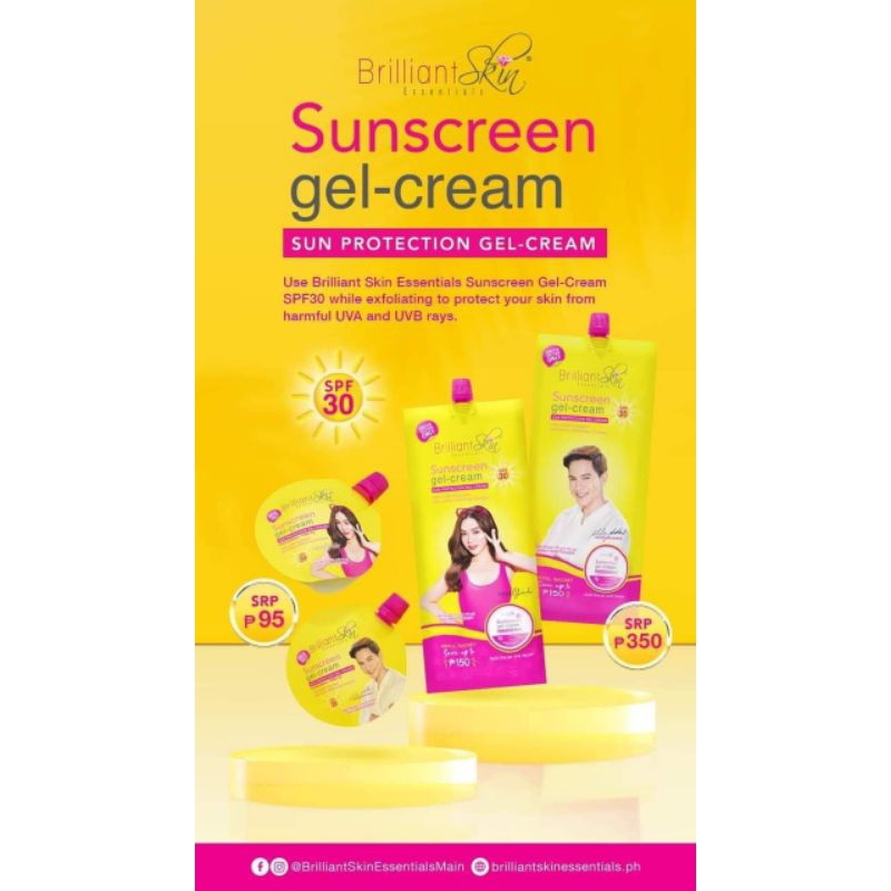 Brilliant Skin Sunscreen Gel Cream 50g | Shopee Philippines