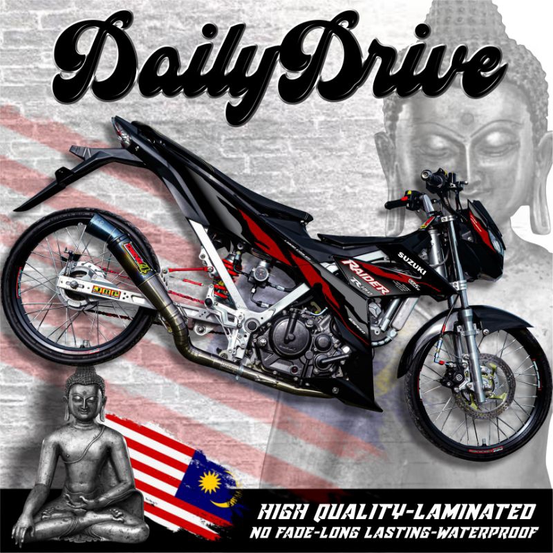 SUZUKI RAIDER 150 FI 2024 STOCK SIZE DECAL | Shopee Philippines