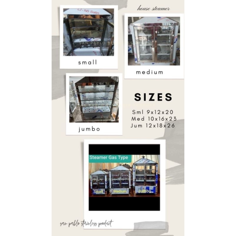 steamer house gas type or electric pure stainless small medium jumbo ...