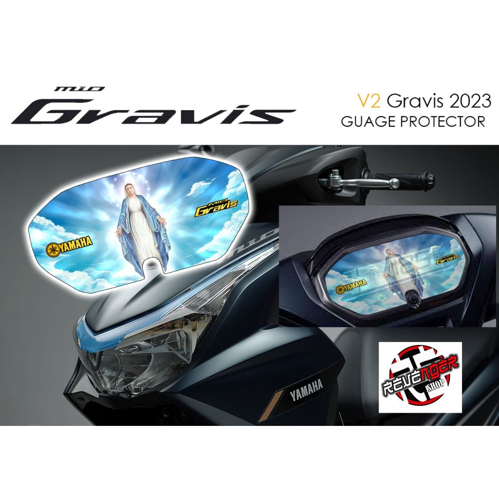 Yamaha Gravis V2 Gauge Protector Sticker Mary Design | Shopee Philippines