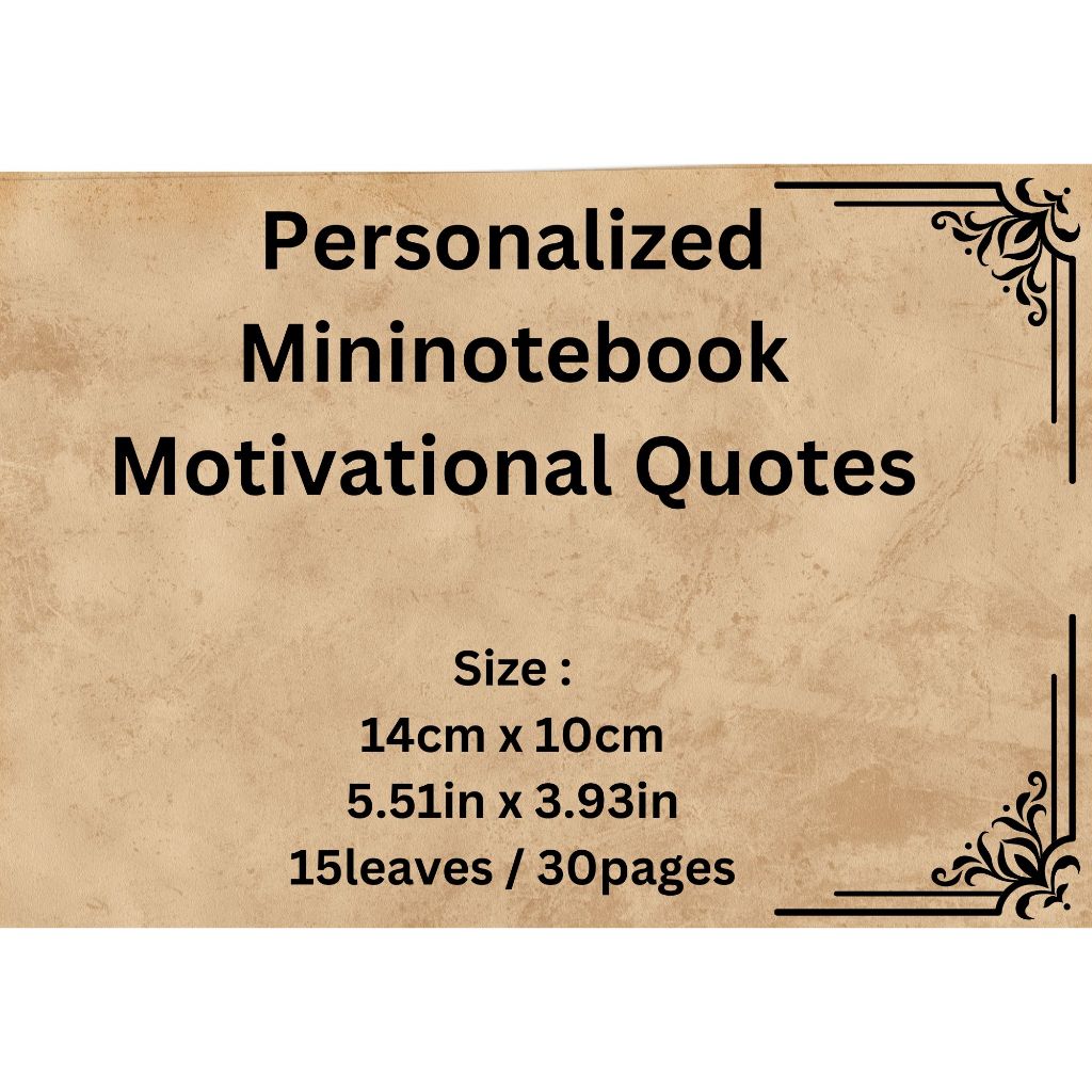 Mini Motivational Notebooks Kraft Blank Note with Different Design ...