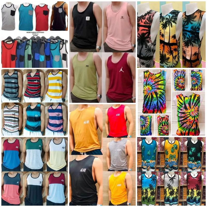 10 PCS BUNDLE SANDO and MUSCLE TER FOR MEN FREESIZE PREMIUM COTTON ...