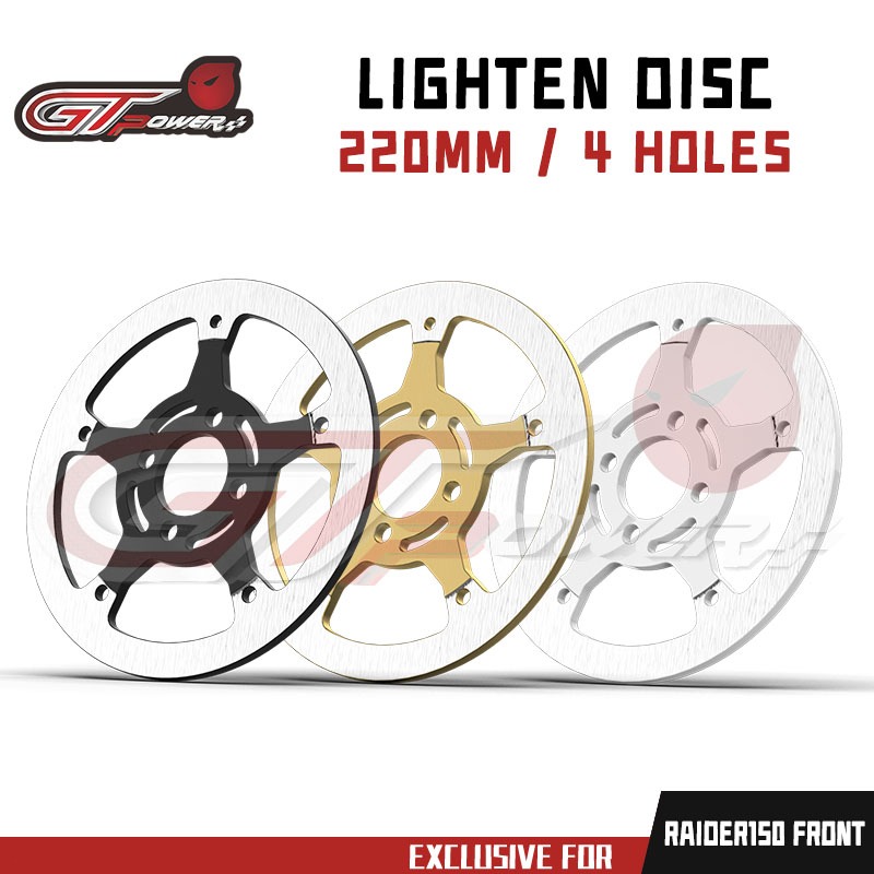 BUTA DISC RAIDER150 FRONT Lighten Disc Raider150 Front 220MM 4Holes 3 ...