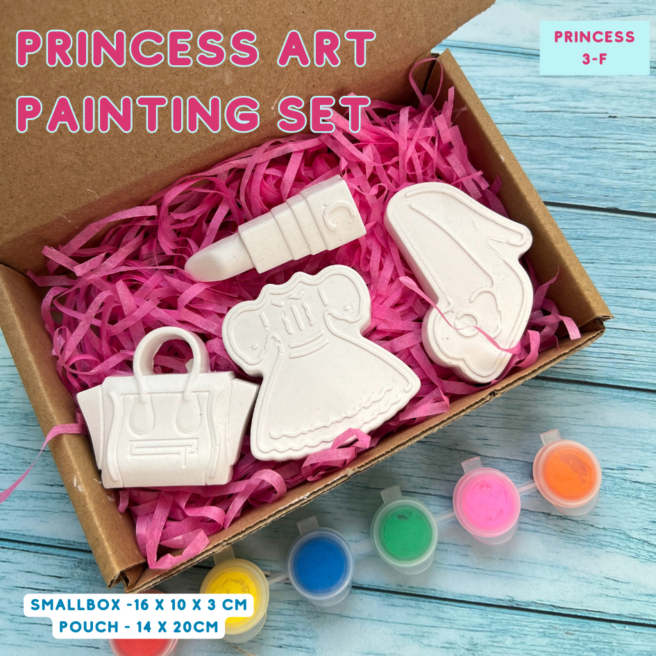 PRINCESS SET 3 PLASTER PAINTING SET AND PARTY GIVEAWAYS GIFTS Kids Art ...