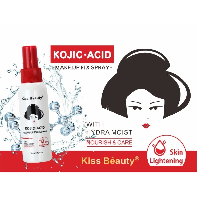 120ml Kiss Beauty Kojic Acid Make Up Fix Spray Setting Spray | Shopee ...