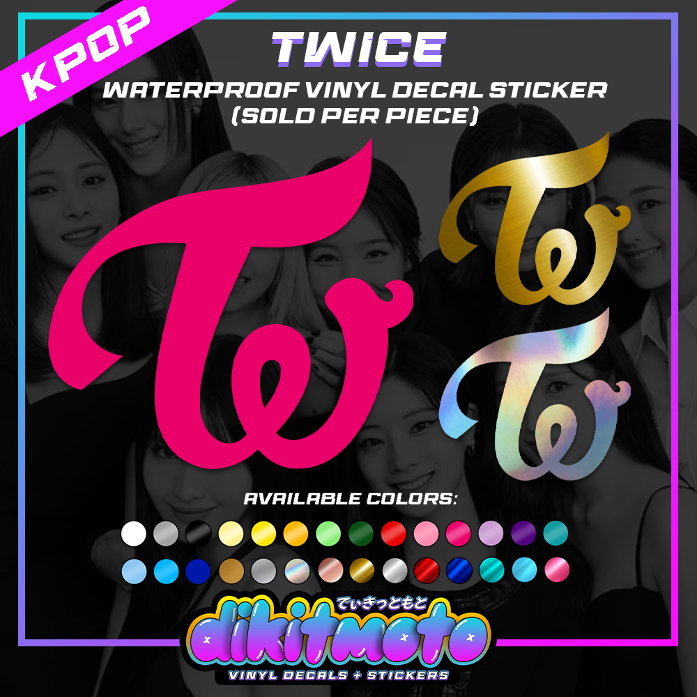[dikitmoto] KPOP TWICE Logo Waterproof Vinyl Decal Sticker Once ...