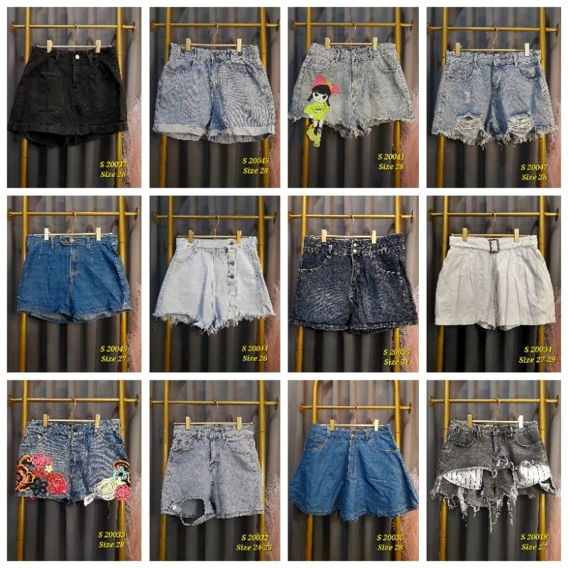 SH53 VIP HighWaisted Korean Denim Shorts | Shopee Philippines