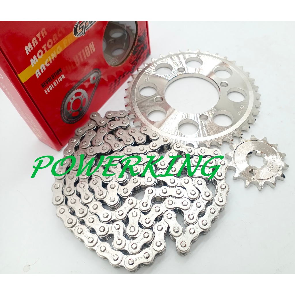 CHAIN & SPROCKET SET SNIPER 135 14T/38T (428-120L) | Shopee Philippines