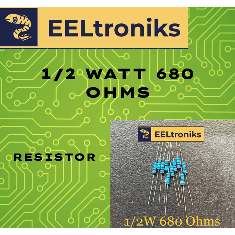 1/2W 680 Ohms Resistor 1% 1/2 Watt 680 Ohms 10 Pcs per Set | Shopee ...