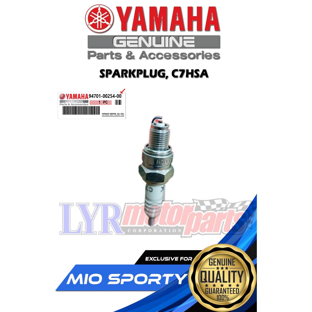 YAMAHA GENUINE SPARKPLUG, NGK C7HSA FOR MIO 115 SPORTY ( 94701-00254-00 ...