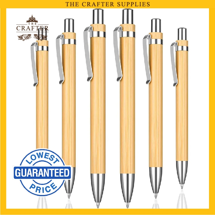 The Crafter | 25/50pcs On Hand Bamboo Pen Black Ink Plain NO ENGRAVE ...