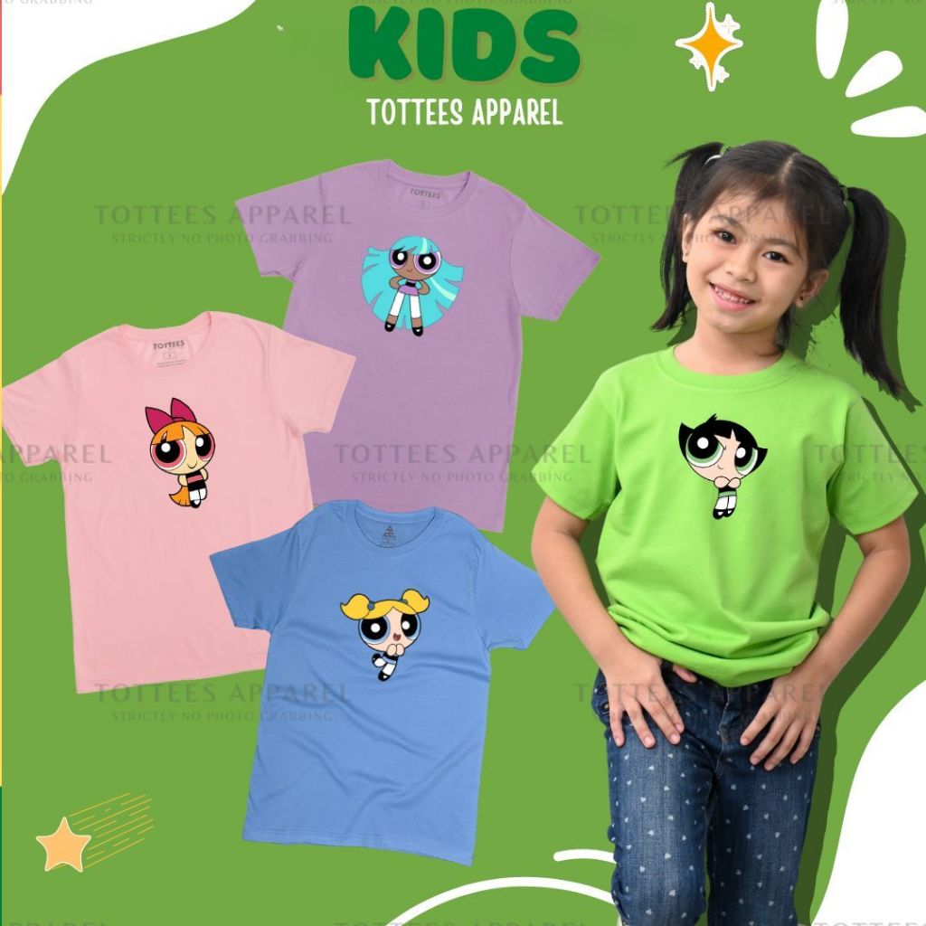 Powerpuff Girls Inspired Kids T-Shirt - Blossom, Buttercup, Bubbles ...