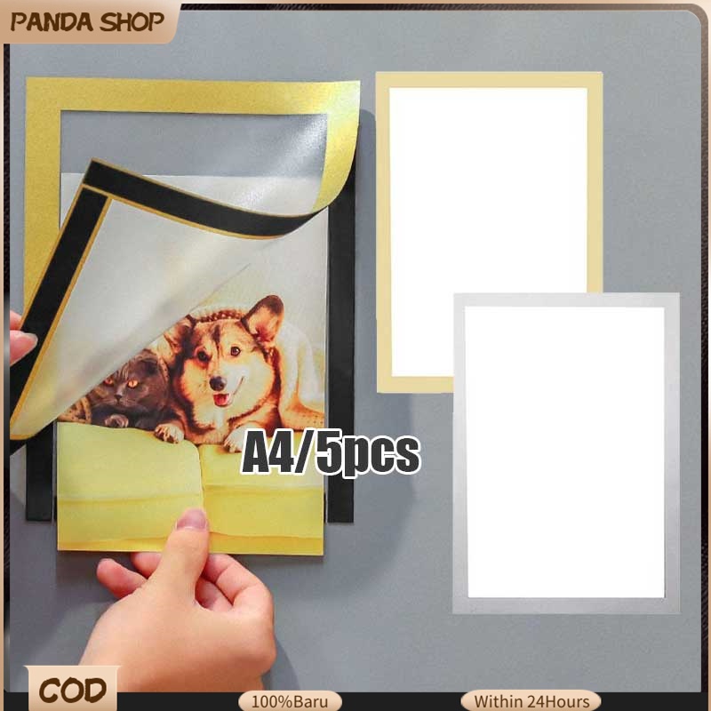 5pcs A4 Wall Magnetic Photo Frame Wall Sticker Display Card Applicable ...