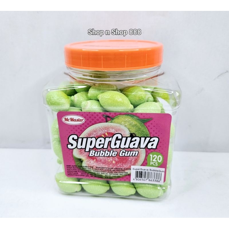 Super Guava Bubble Gum !!! 120pcs/Jar | Shopee Philippines