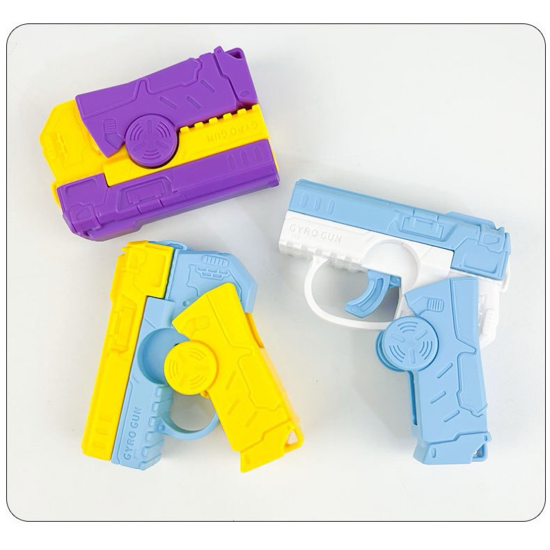 Mini decompression rotating rebound toy Gu.n two-in-one fidget spinner ...