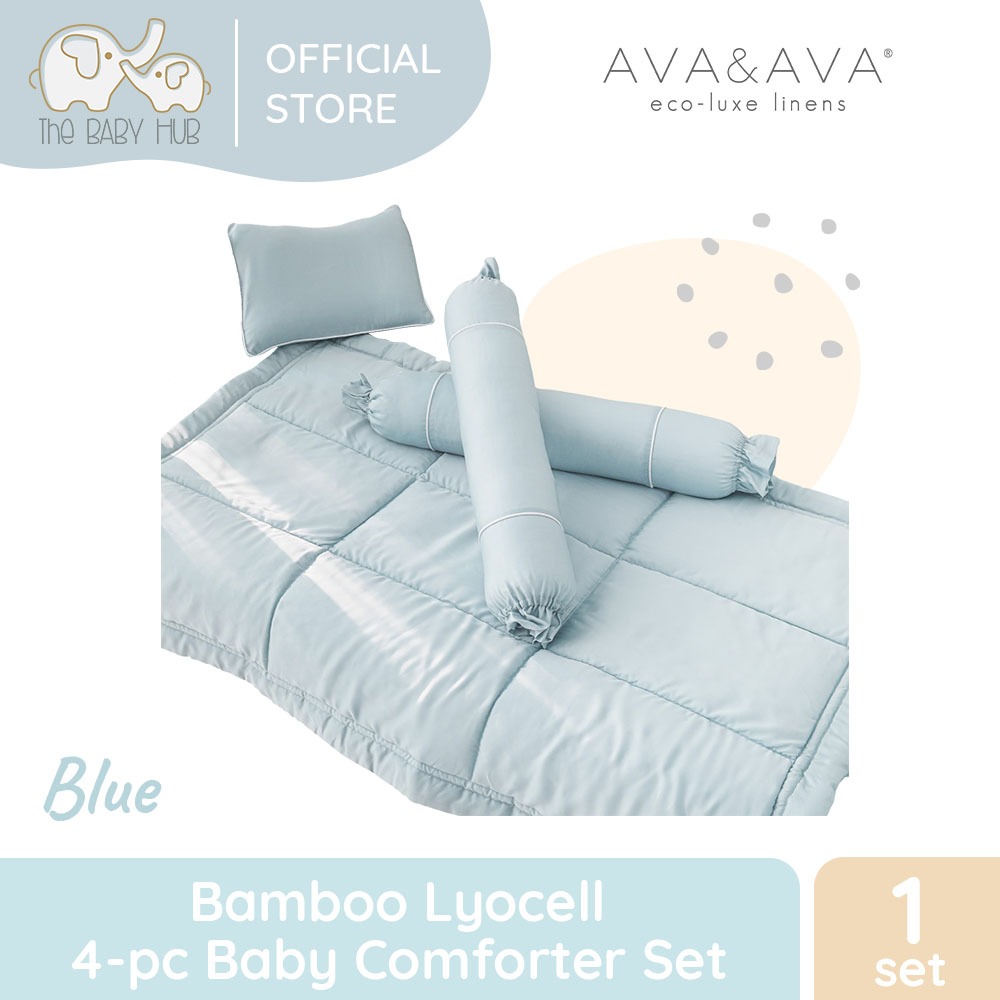 AVA & AVA Bamboo Lyocell 4pc Baby Comforter Set | Shopee Philippines