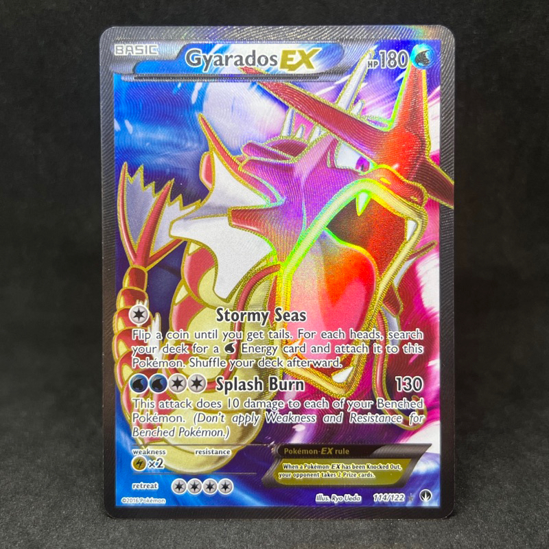 Pokemon TCG Shiny Gyarados EX Full Art Ultra Rare 114/122 2016 XY ...