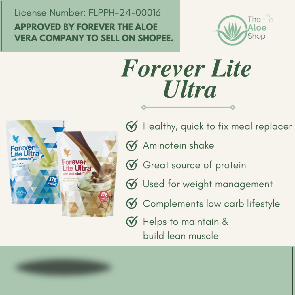 Forever Lite Ultra Protein Shake 375g [Forever Living] Authorized ...