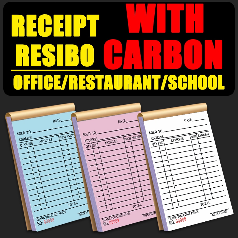 Customized Receipt For Business Resibo With Carbon Temporary Delivery ...