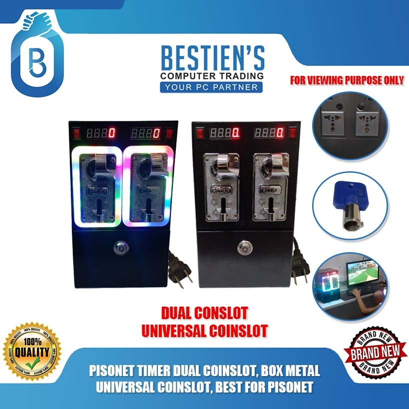 PISONET TIMER DUAL COINSLOT, BOX METAL UNIVERSAL COINSLOT, BEST FOR ...