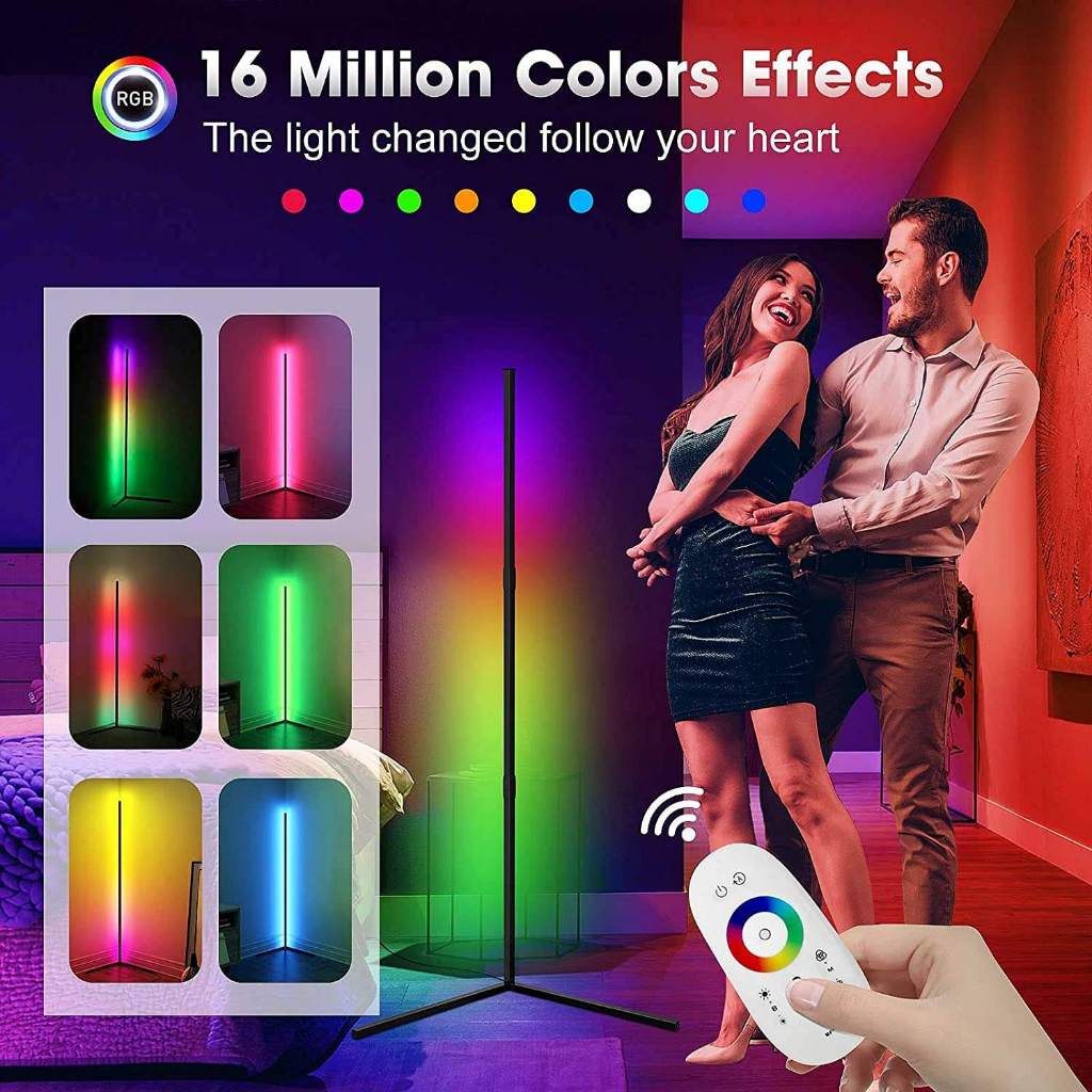 RGB Atmosphere Lamp Light MultiColor Nordic Corner Floor Lamp Multi ...