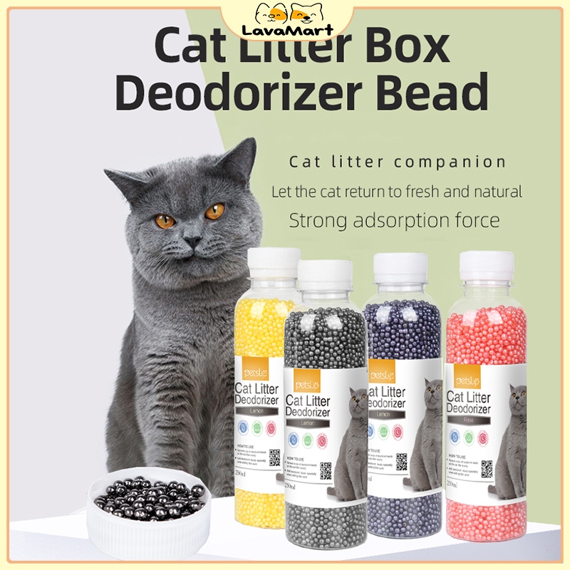 300g/250ml Pet Cat Litter Deodorant Beads Cat Litter Box Activated ...