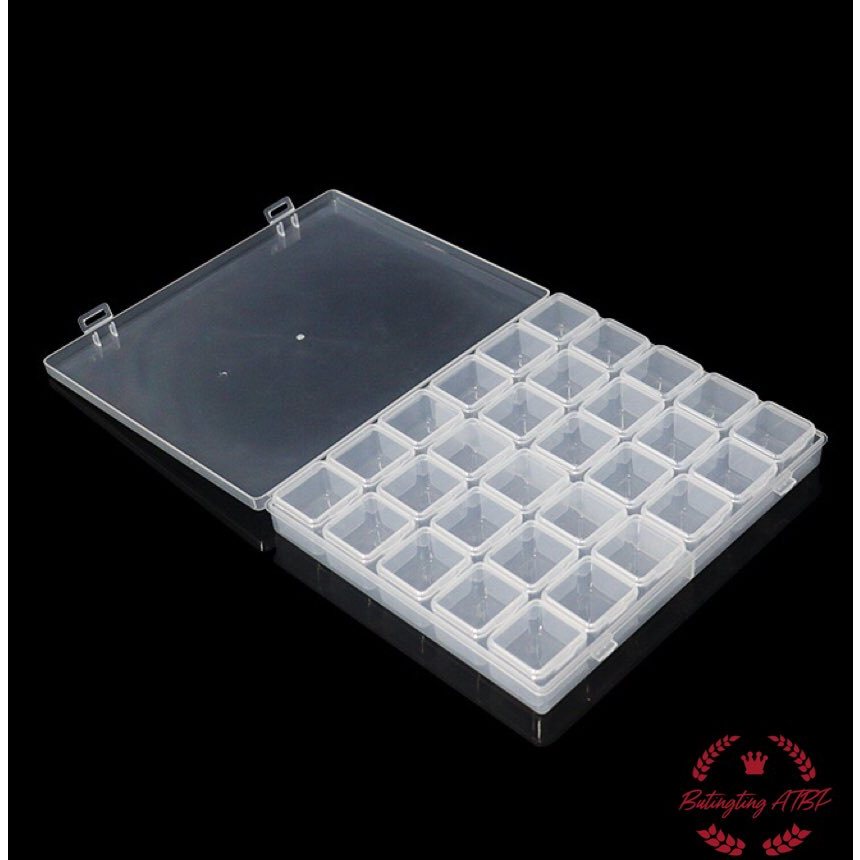30 and 15 Grid Transparent Jewelry Box Nail Art Storage Box PP Plastic ...