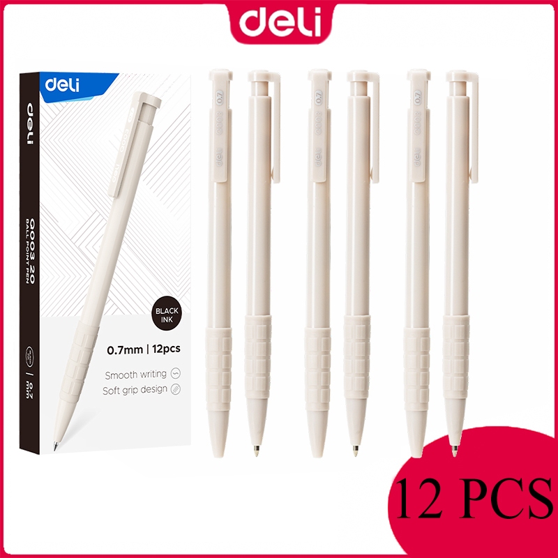 Deli EQ00320 Ballpoint Ballpen 12Pcs/Box 0.7mm Gel Pen Ink Signing Pens ...