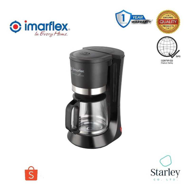 IMARFLEX Coffee Maker with Glass Carafe ICM-400 ICM 400 10 Cups ...