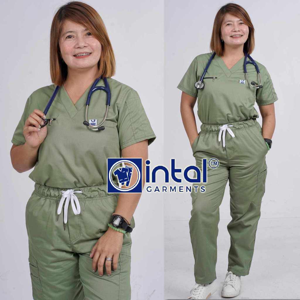 INTAL SCRUBSUIT 032 Elite MAPAGMAHAL V-Neck Zippered Chest Cargo ...