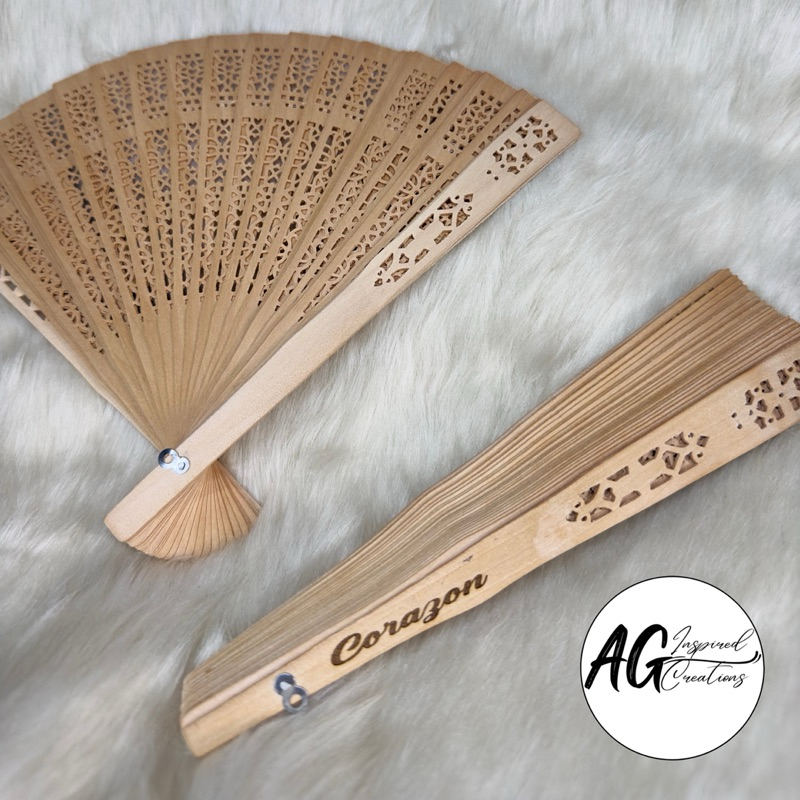 Personalized Wooden Fan | Shopee Philippines