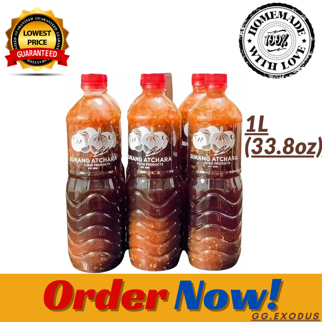 Authentic [1 Liter] Sukang Atchara Pampanga Original A4DS [Vinegar Mild ...