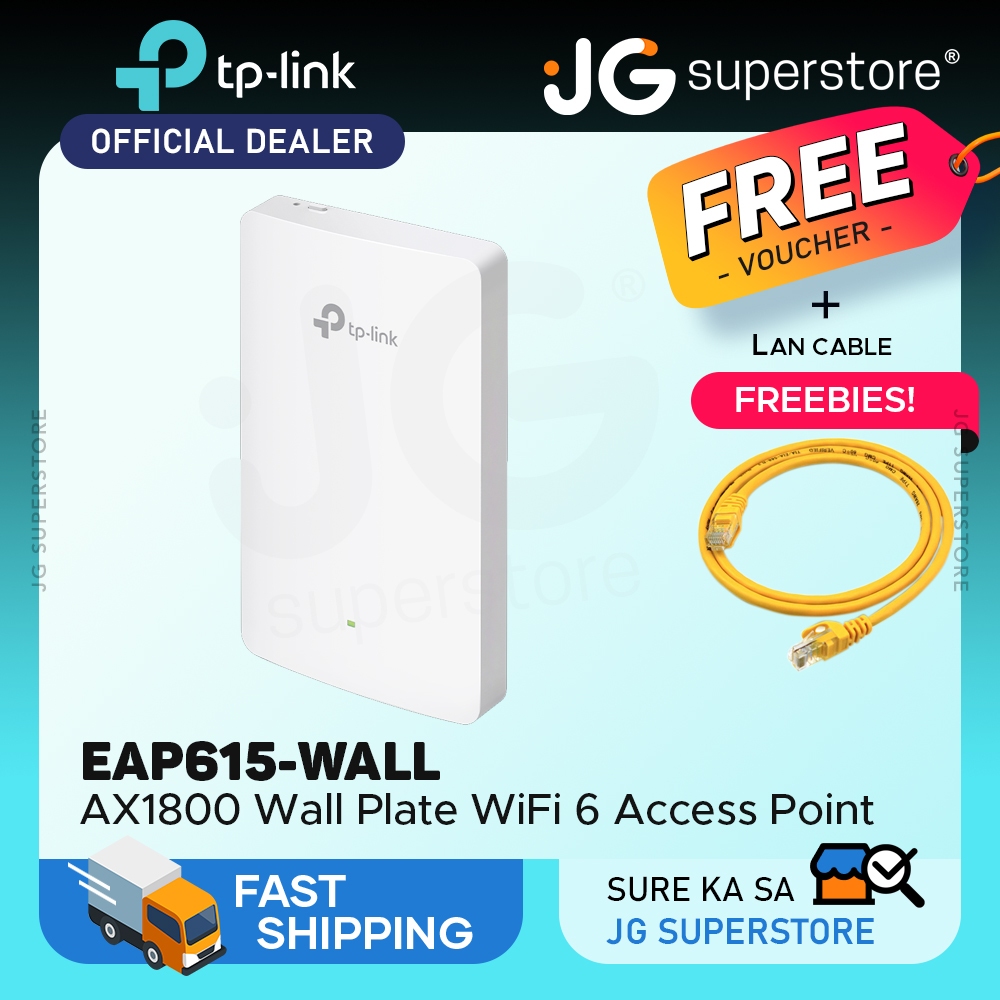 TP-Link EAP615-Wall AX1800 Wall Plate WiFi 6 Access Point with ...