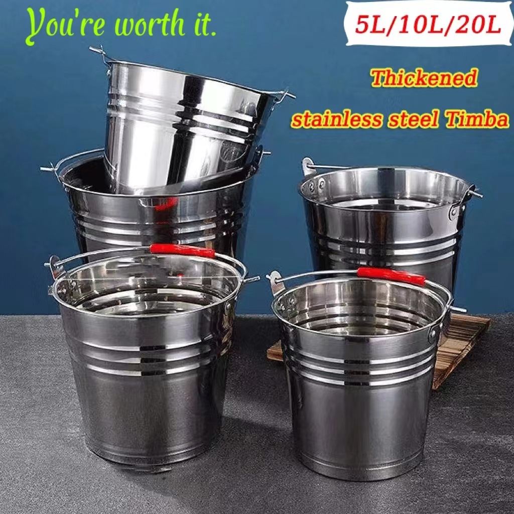 Hand Held Type Large Stainless Steel Bucket Water Bucket And Durable ...