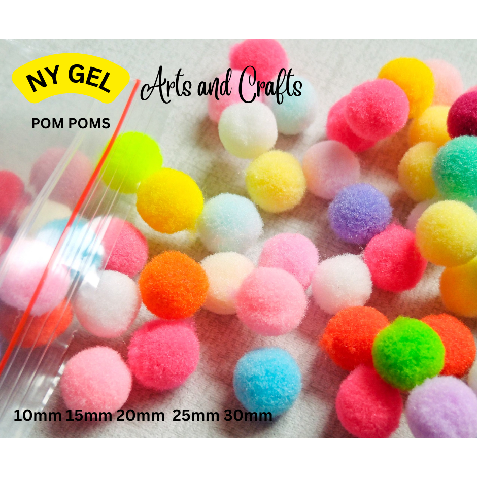 1PACK Multi-Color Pom Poms Balls Sensory Toys and Bright Colors Fluffy ...